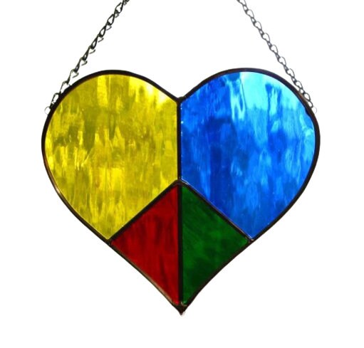 Peace Heart Stained Glass Pattern - Etsy