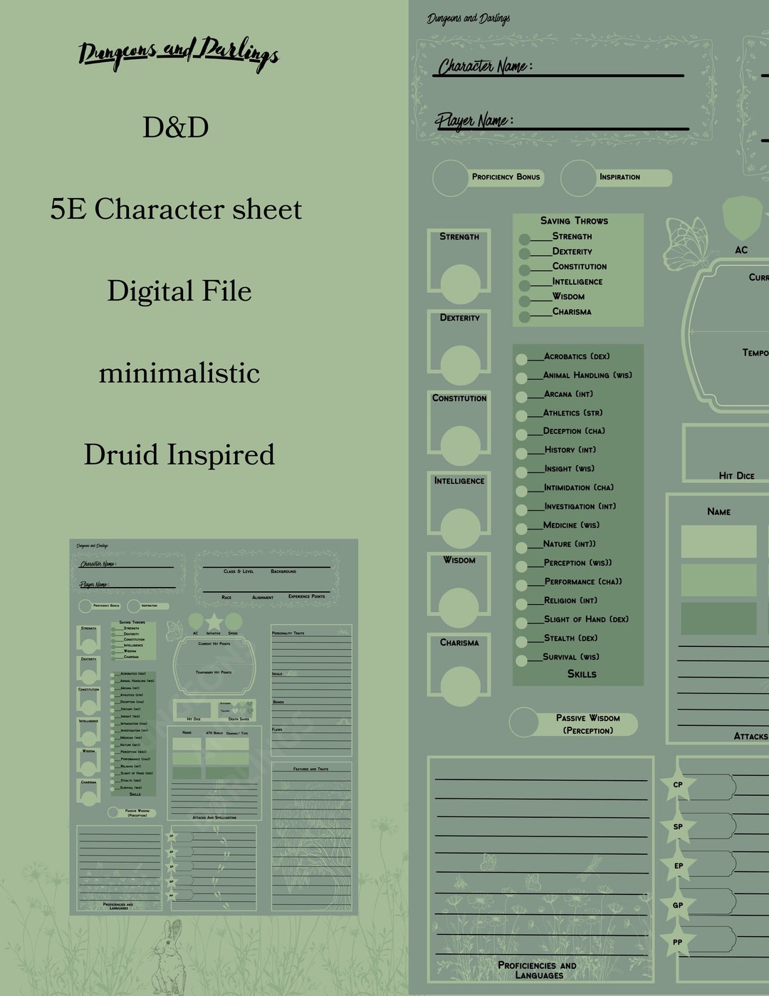 Keitha Character Sheet - Etsy