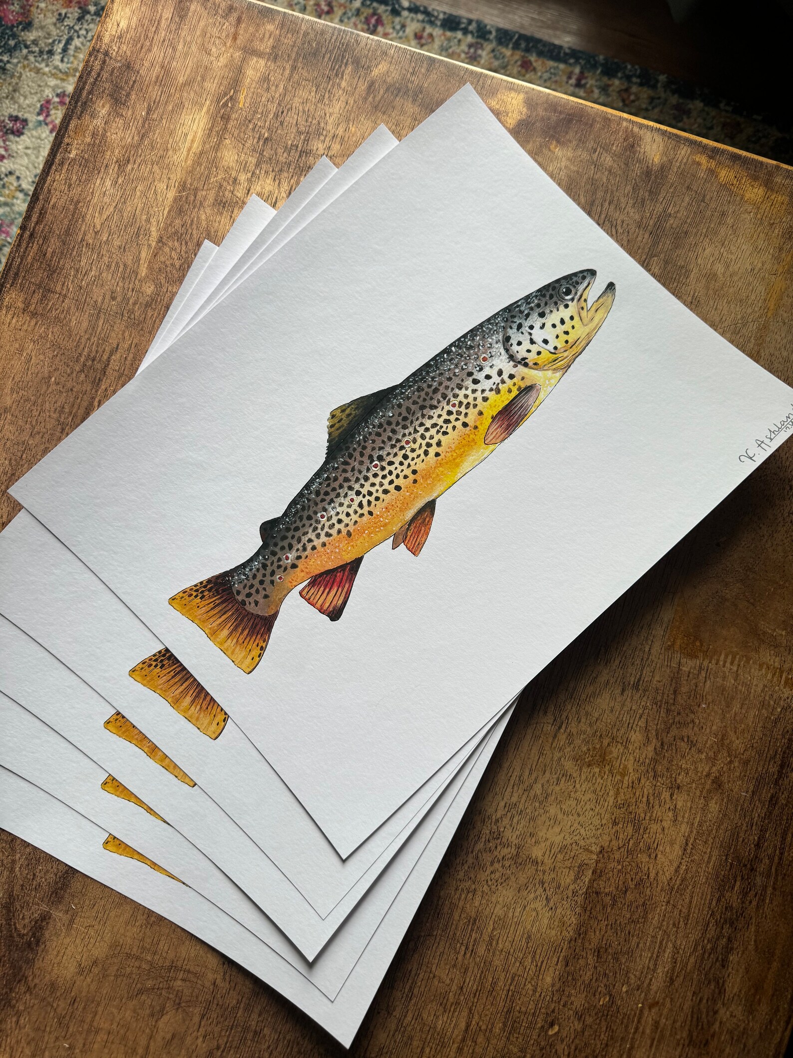 Brown Trout PRINTS of Original Painting - Etsy