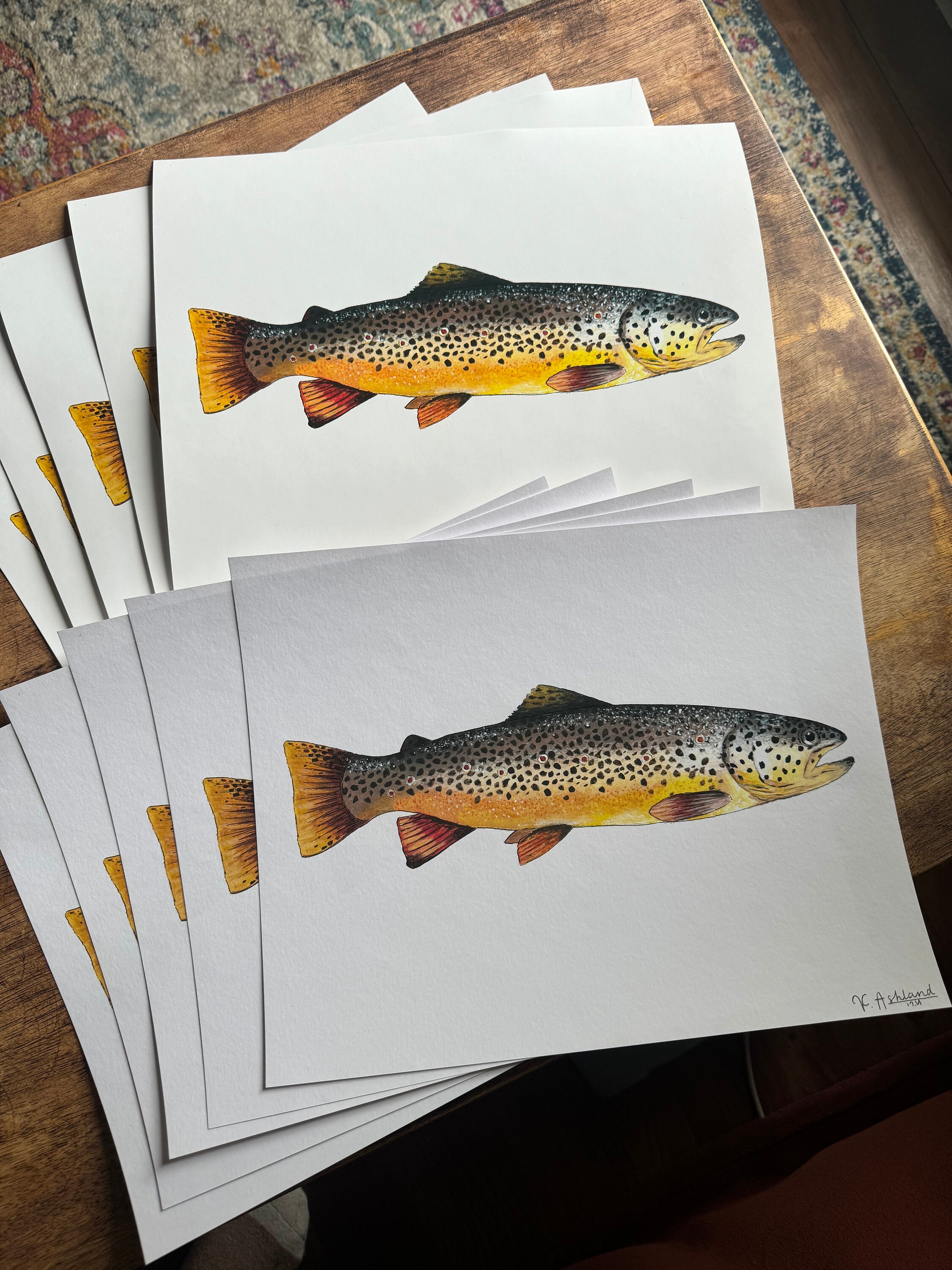 Brown Trout PRINTS of Original Painting - Etsy
