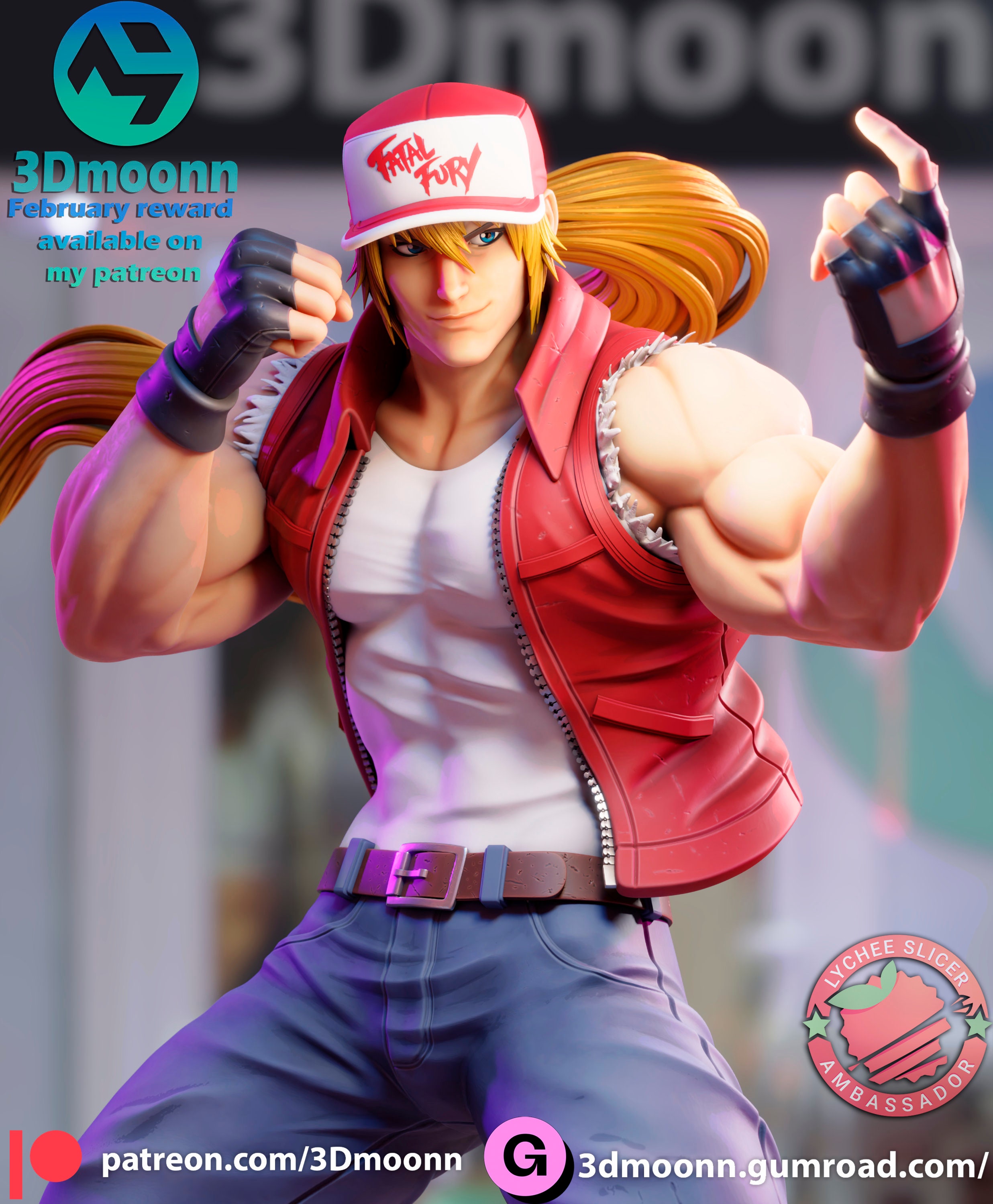 3D Resin Printed Terry King of Fighters Model Kit UNPAINTED - Etsy