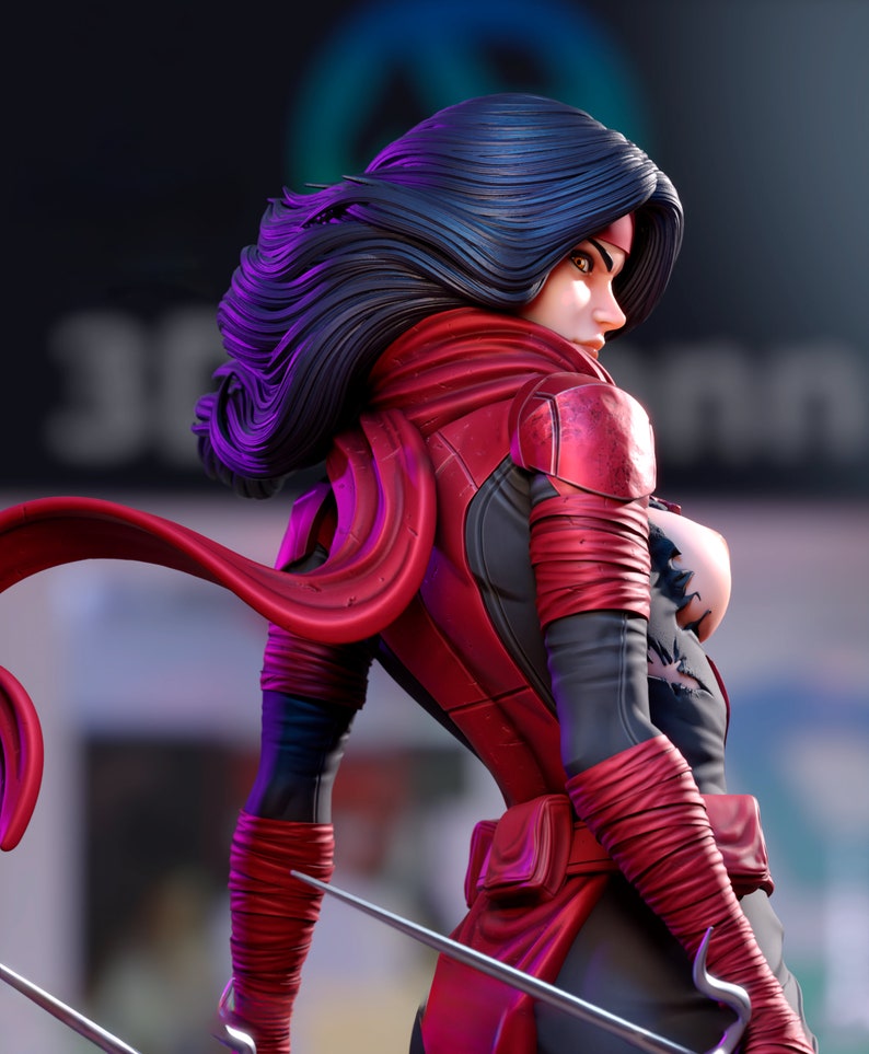 3D Resin Printed Daredevil Suit Elektra Marvel Fanart Model Kit ...