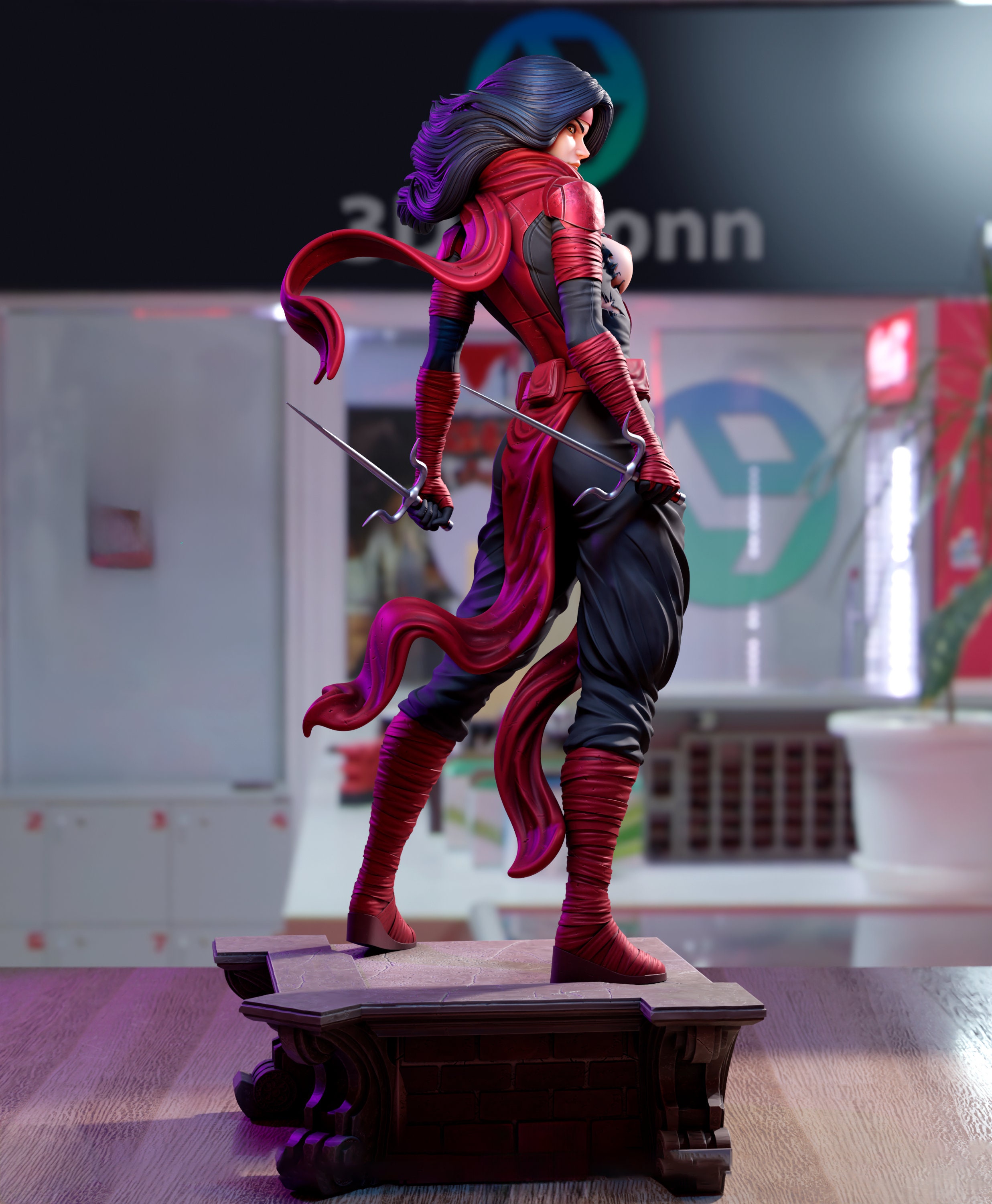 3D Resin Printed Daredevil Suit Elektra Marvel Fanart Model Kit ...
