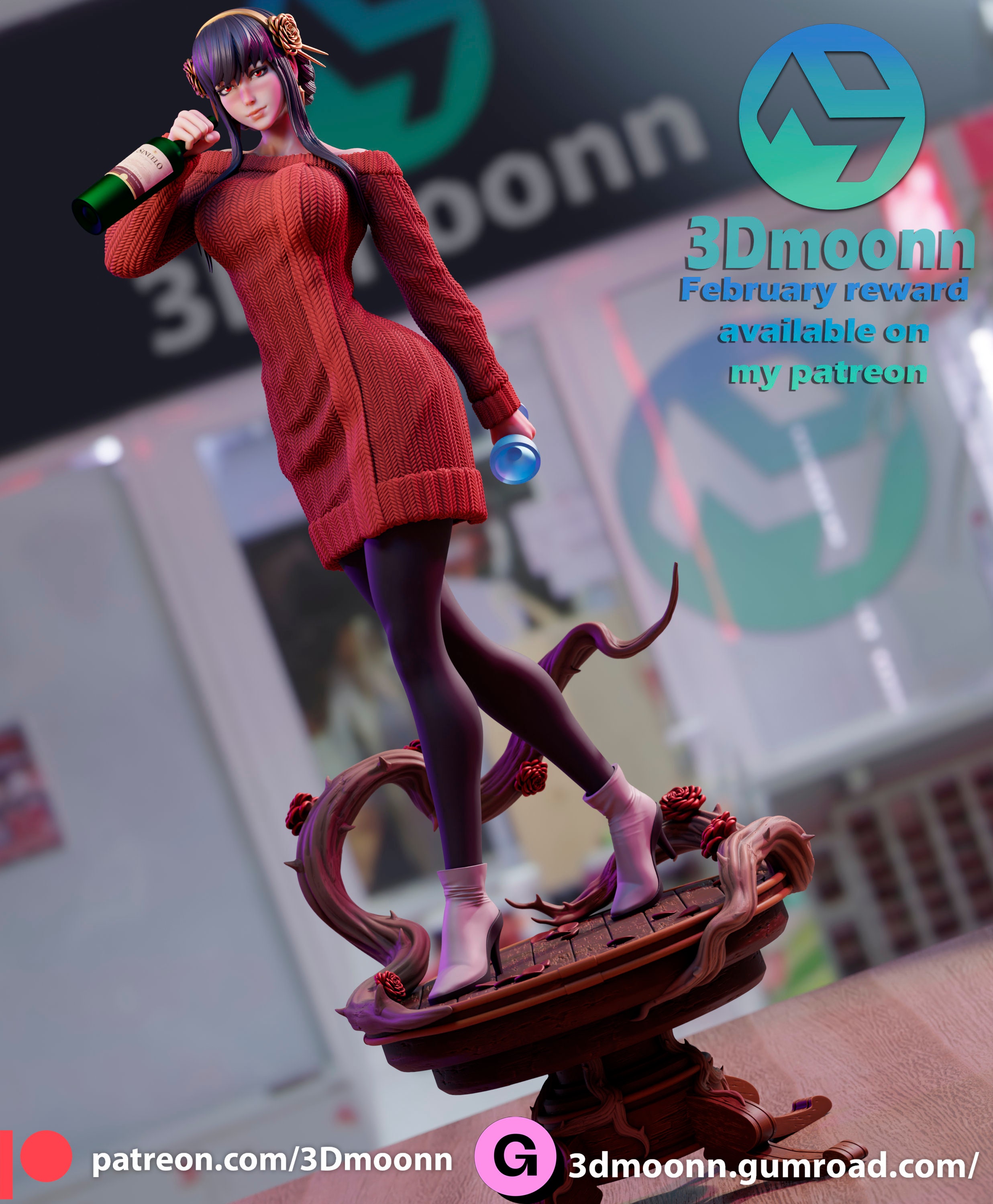 3D Resin Printed Yor Forger Spy X Family Model Kit UNPAINTED (3dmoonn ...