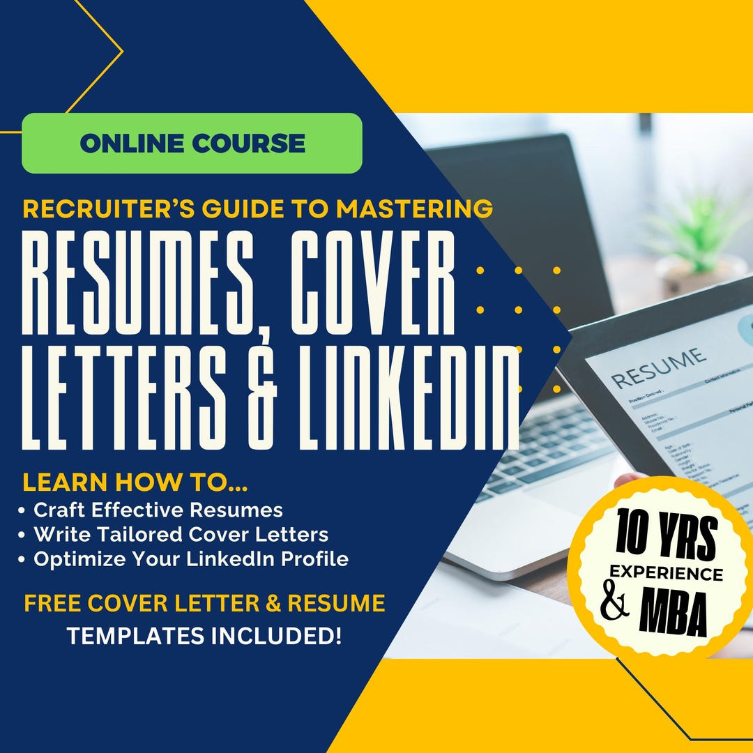 Online Course: Cover Letter & Resume Writing Linkedin Optimization PLUS ...