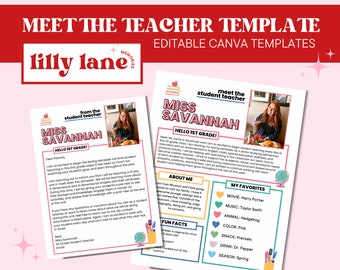Meet the Teacher Canva Template - Etsy