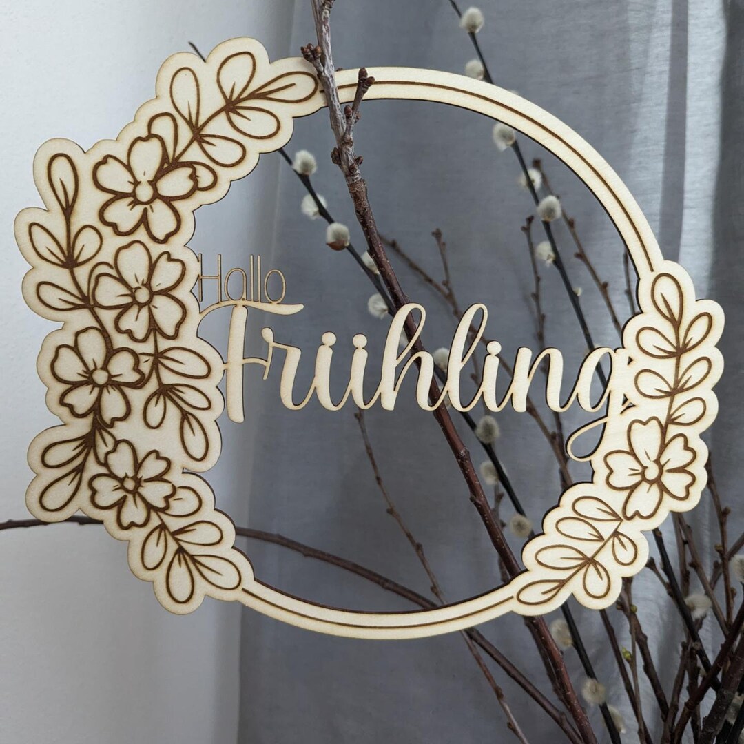 Loop Hallo Frühling - Kranz - Frühlingsdekoration - Etsy.de