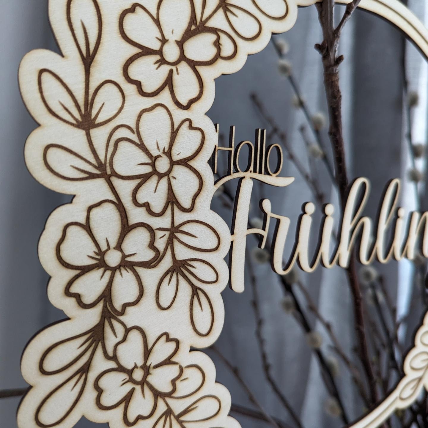 Loop Hallo Frühling - Kranz - Frühlingsdekoration - Etsy.de