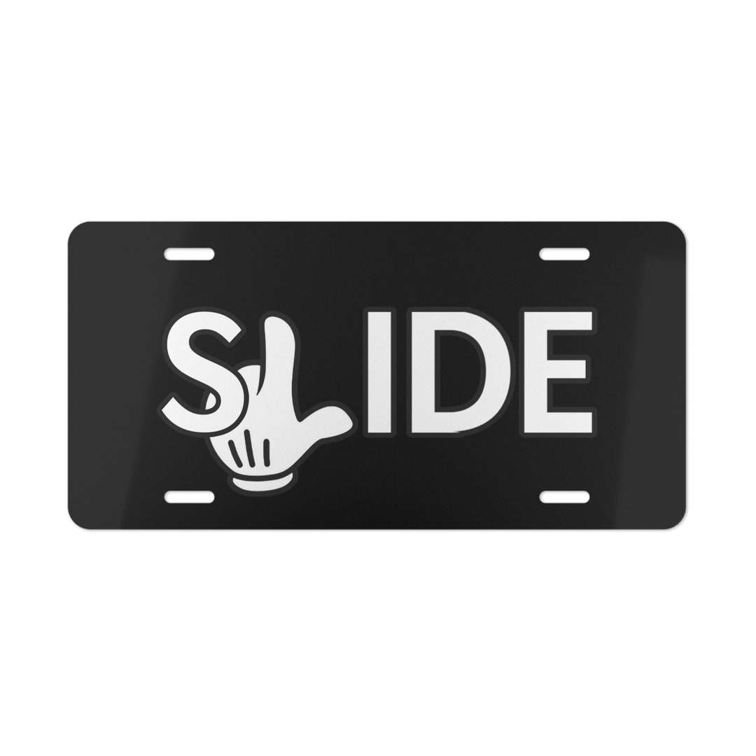 Slide Takeovers Sideshow Drifting Car Lisence Vanity Aluminum Plate ...