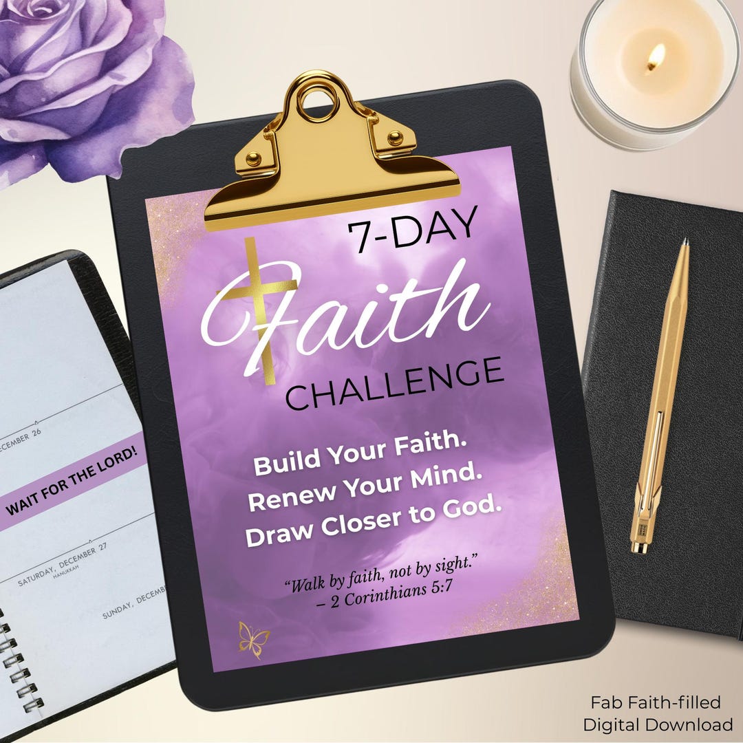 7-day Faith Challenge Printable – Christian Self-reflection Journal ...