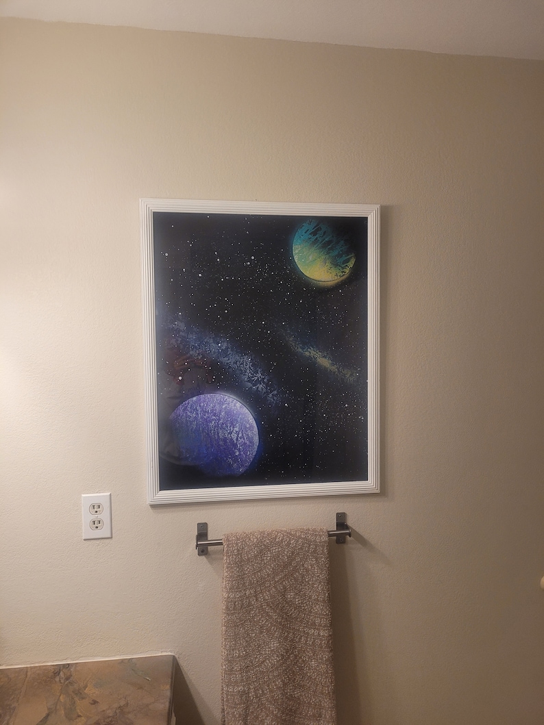 Custom Wall Art Hand-painted Galaxy Home Decor One-of a Kind Galaxy ...