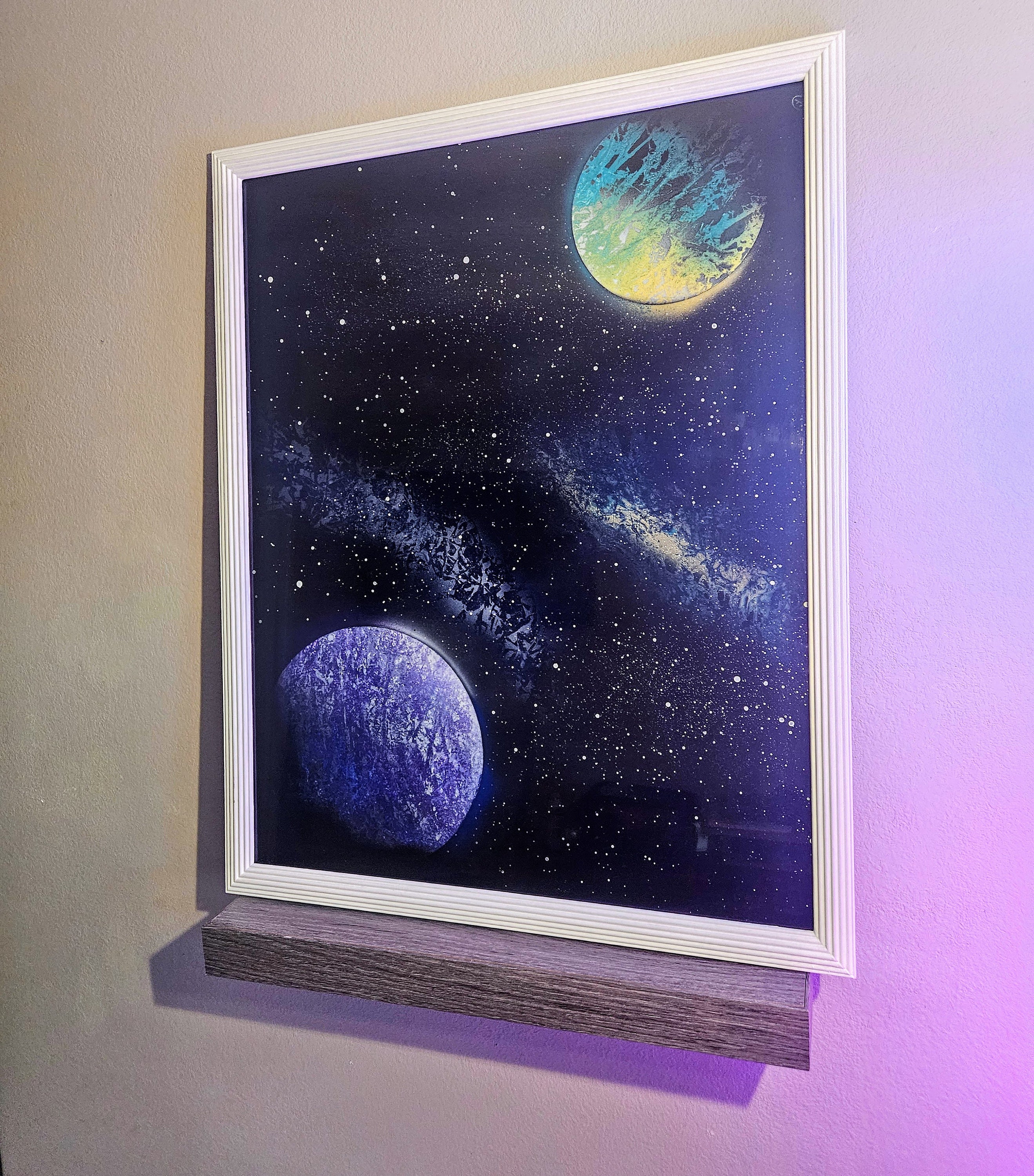 Custom Wall Art Hand-painted Galaxy Home Decor One-of a Kind Galaxy ...