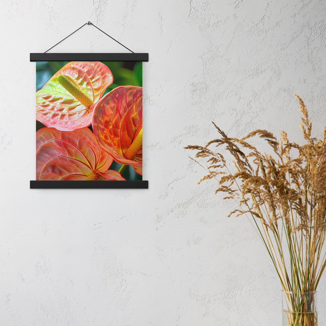 Anthurium Clarinervium Art, Exotic Plant Picture, Beautiful Flower Wall ...