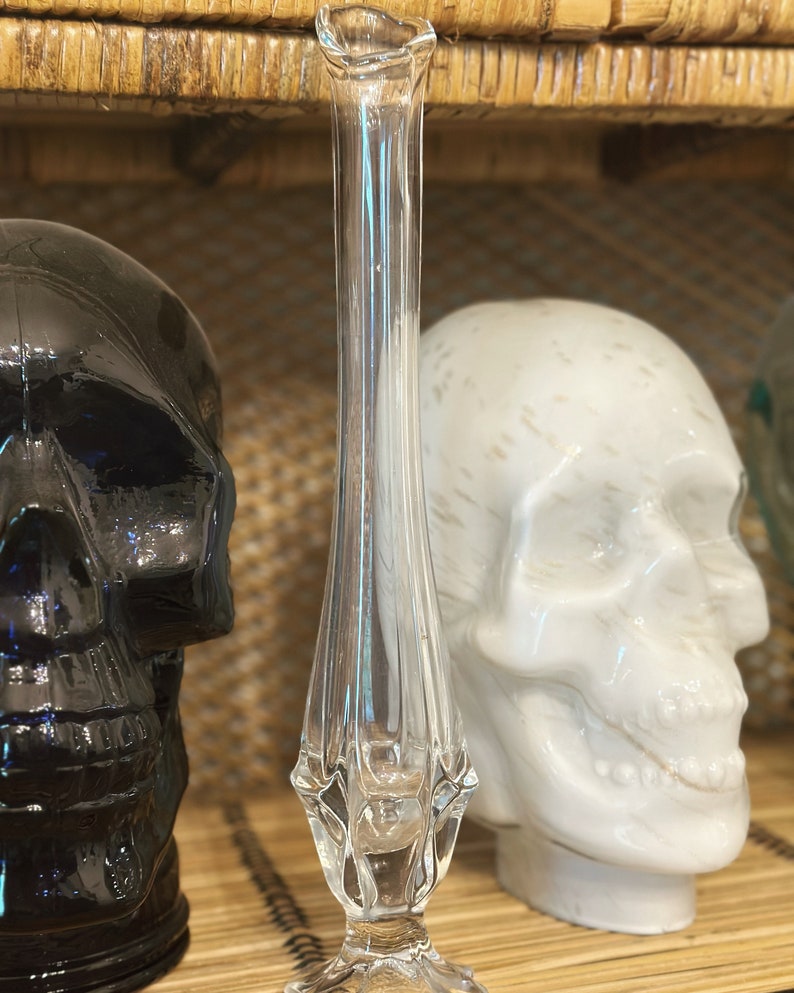 Vintage Fenton Valencia Clear Swung Vase - Etsy