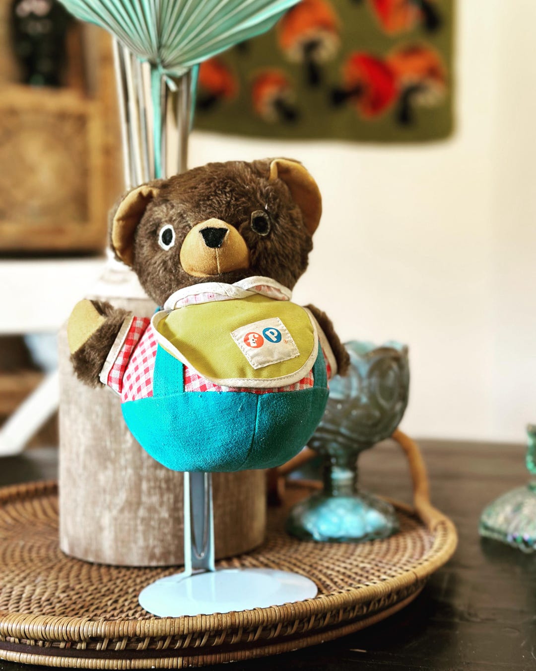 Vintage 1970s Fisher Price Roly Poly Teddy Bear Baby Toy - Etsy