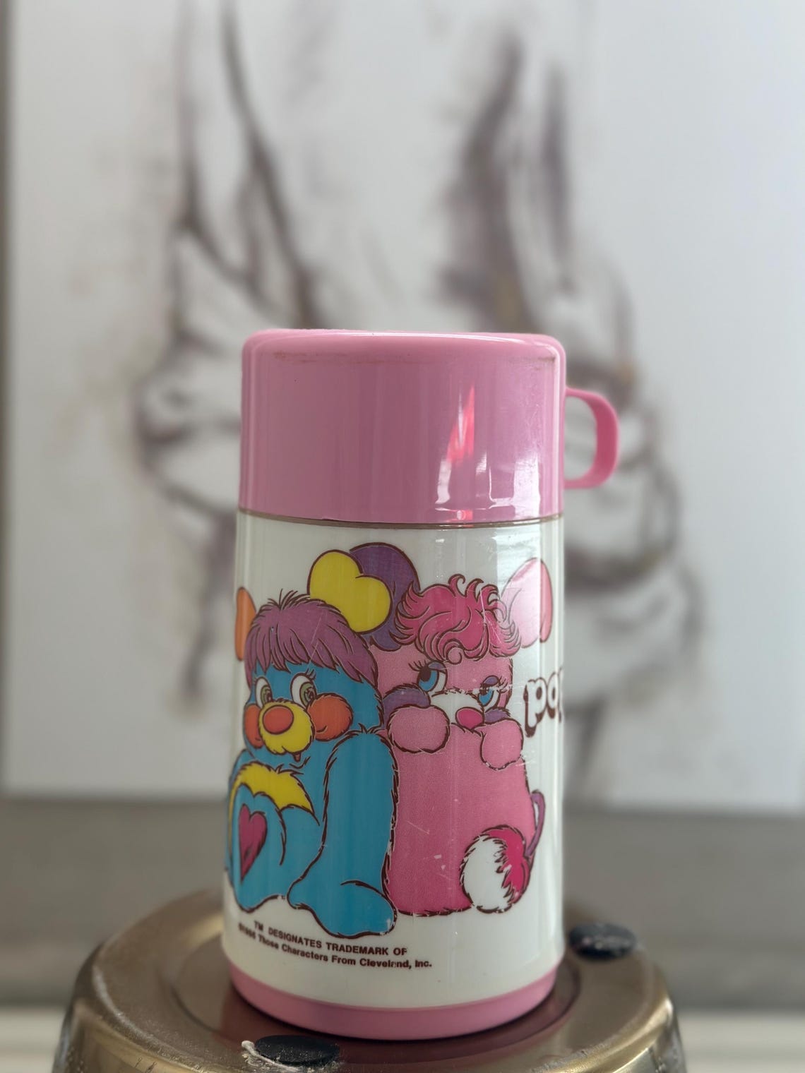 Vintage Popples 1986 Pink Thermos - Etsy