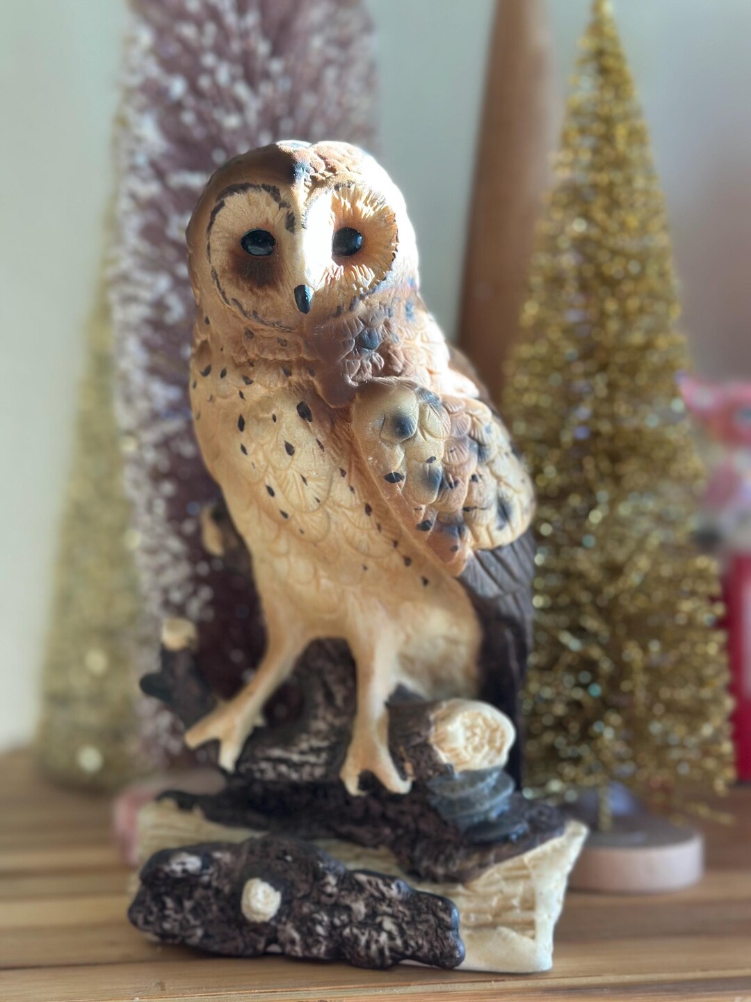 Vintage Ceramic Barn Owl Figurine - Etsy