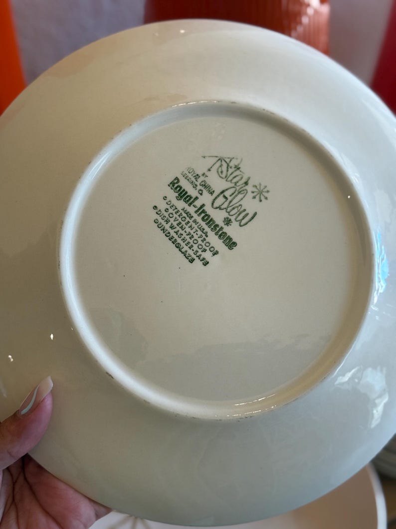 Vintage Royal Ironstone Star Glow Plates Mid-century Modern Dinnerware ...