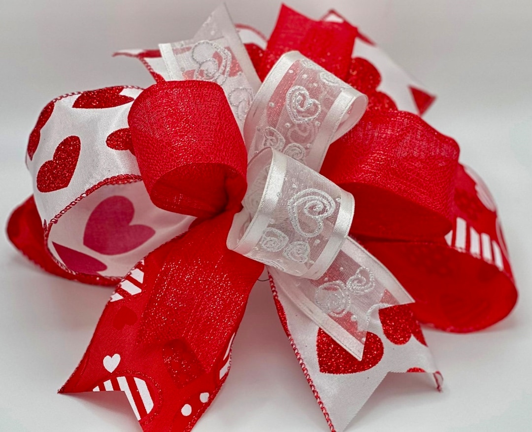 Valentines Day Holiday Accent Bow for Lanterns and Wreaths, Valentines ...