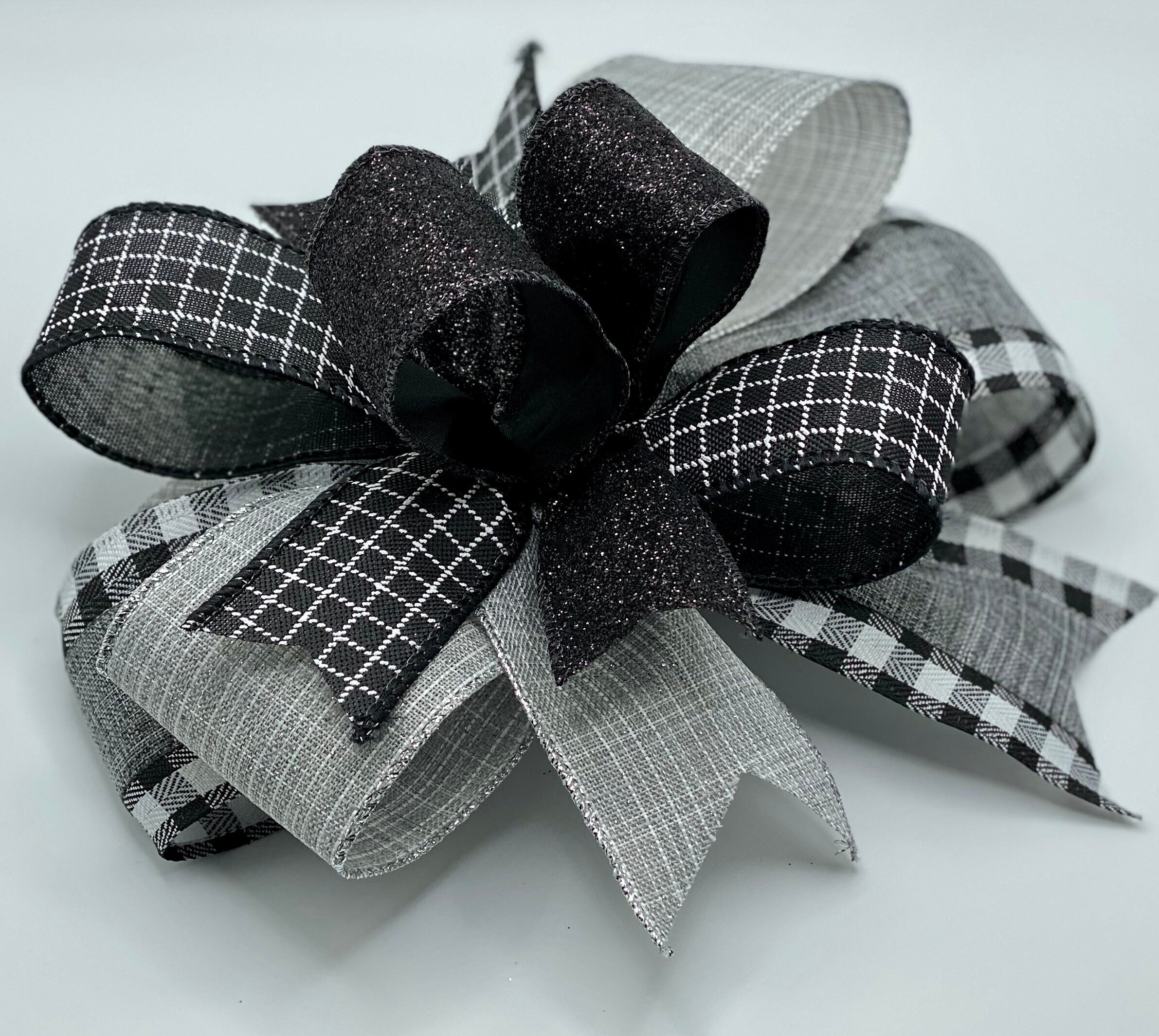 Black and Grey Home Accent Bow, Grey and Black Decor, Lantern Accent ...