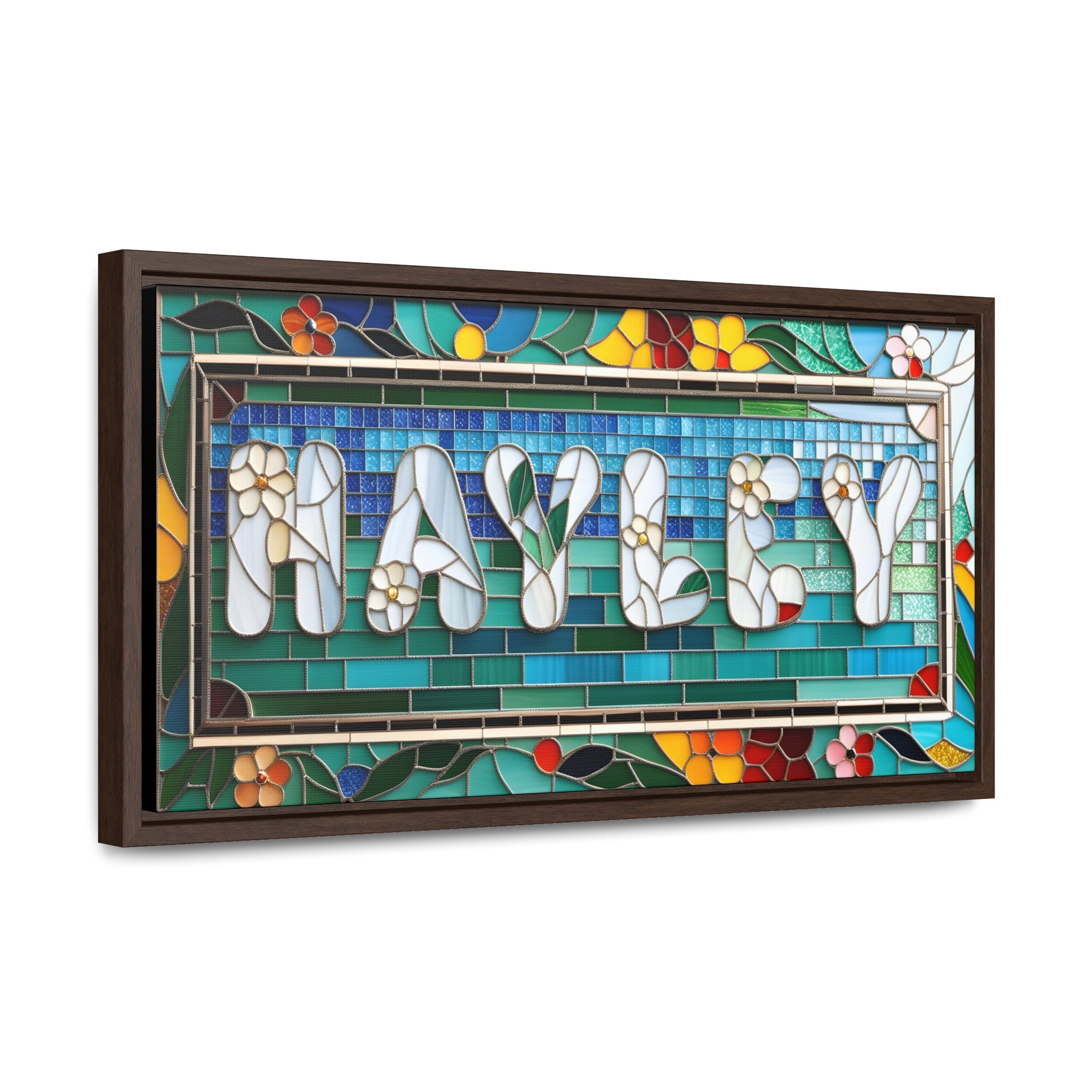 Custom Stained Glass Effect Name Sign, Personalized Newborn Gift ...