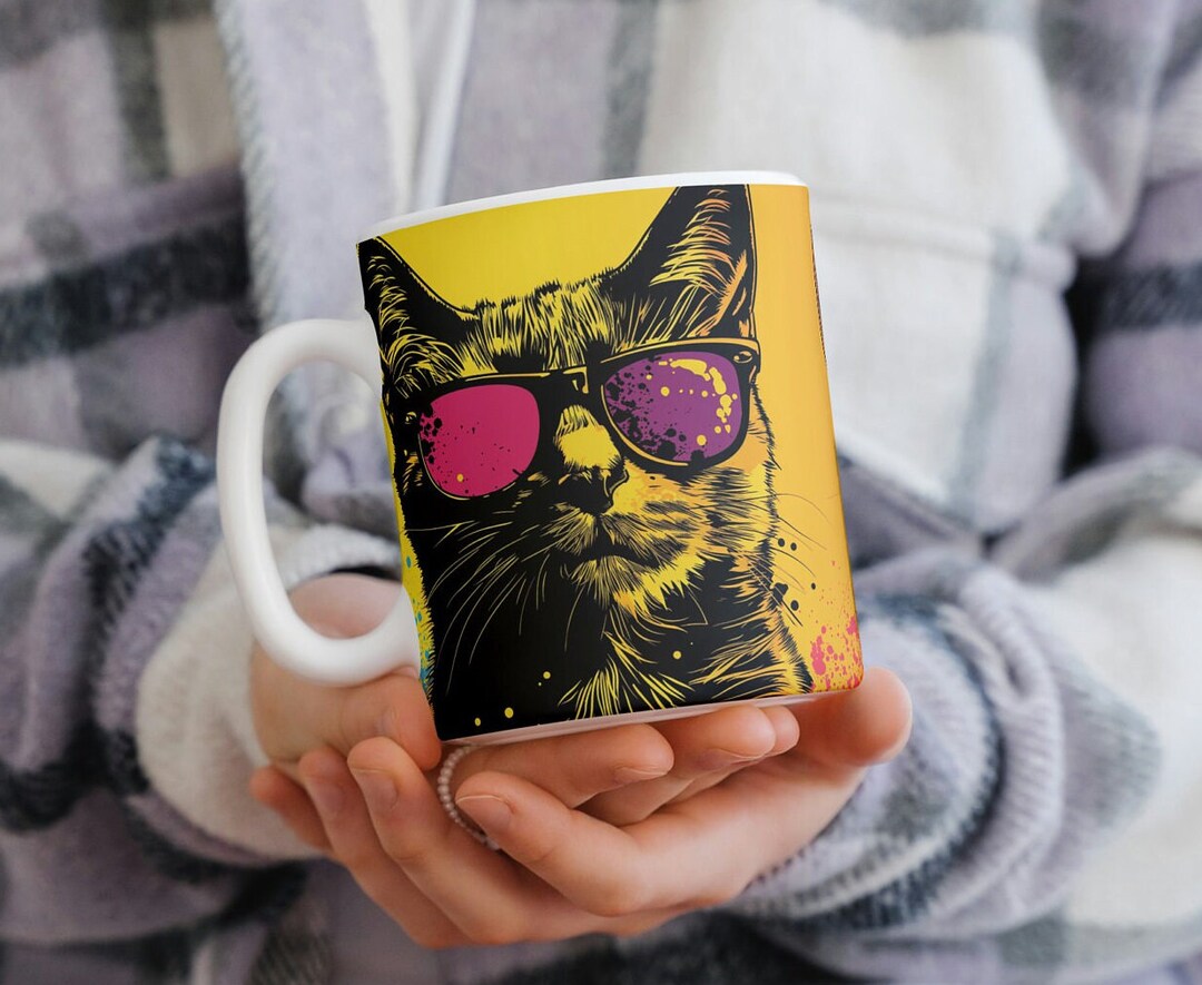 Cool Graffiti Cats Wearing Sunglasses Mug - Etsy