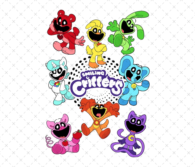 Smiling Critters PNG SVG, Poppy Playtime SVG, Print Smiling Critters ...