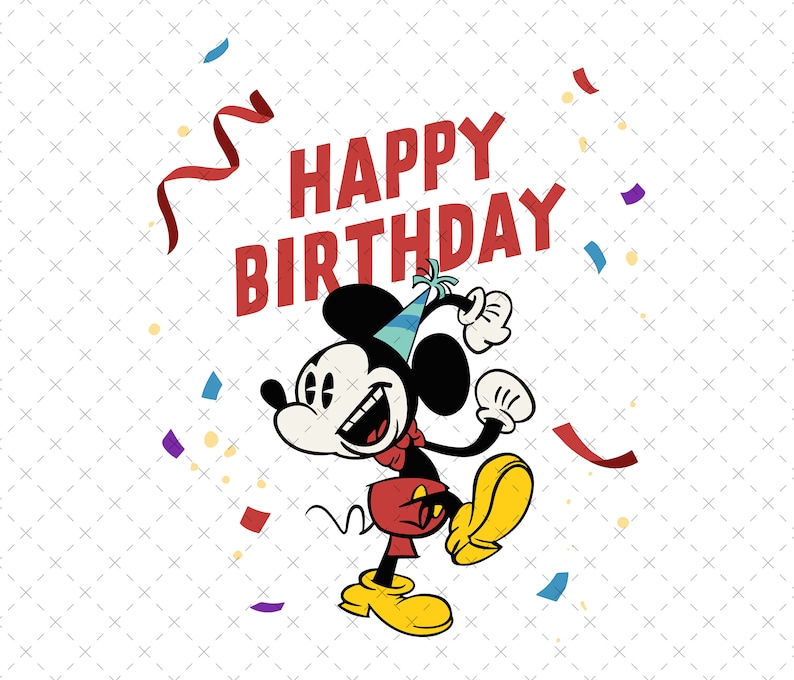 Mickey Mouse Birthday SVG, Mickey Mouse Birthday Party PNG, Birthday ...
