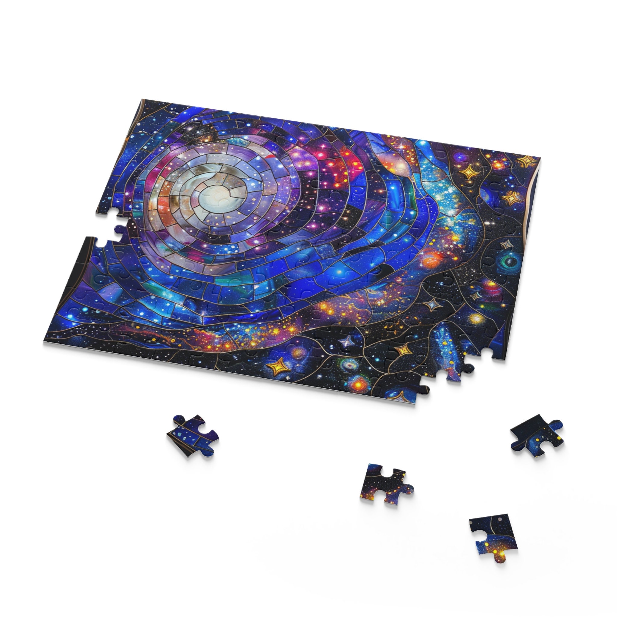 Stained Glass Milky Way Galaxy Jigsaw Puzzle Piece for Seniors Adults ...