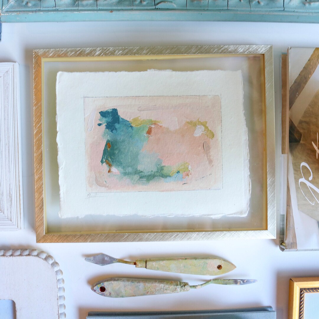 Love Letter IV, Original 6x8 French Country Inspired Acrylic Abstract ...