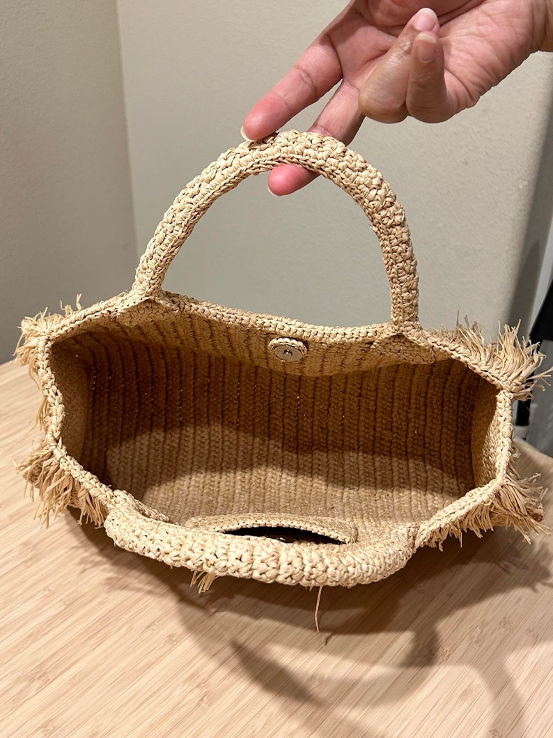 Kaliana Raffia Crochet Bag - Etsy