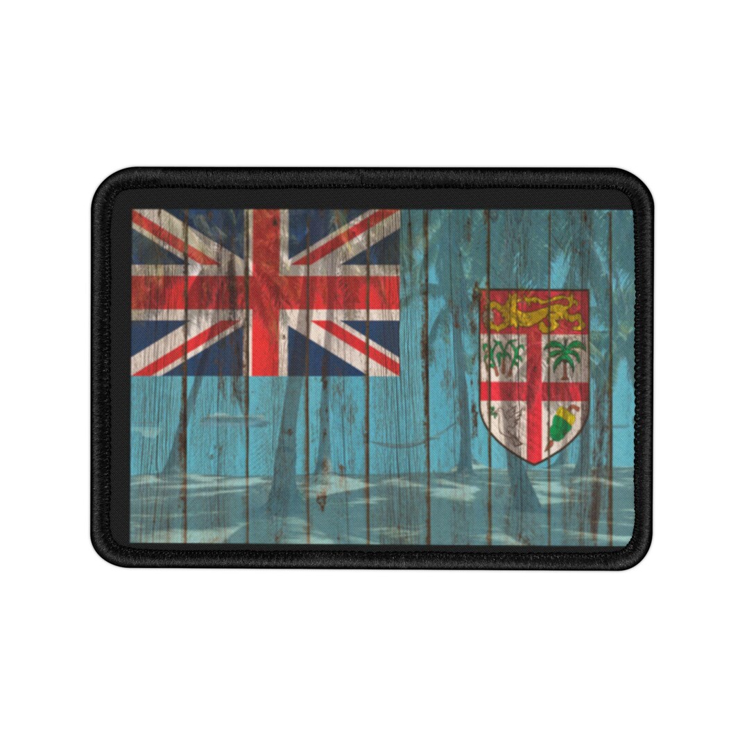 Fiji Flag Iron-on Patch, Embroidered Patch, Sew-on Patch, National Flag ...