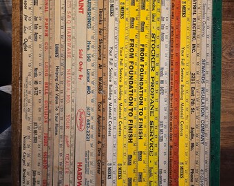 15 Vintage Wooden Yard Sticks and Rulers Assorted Styles Fun ...
