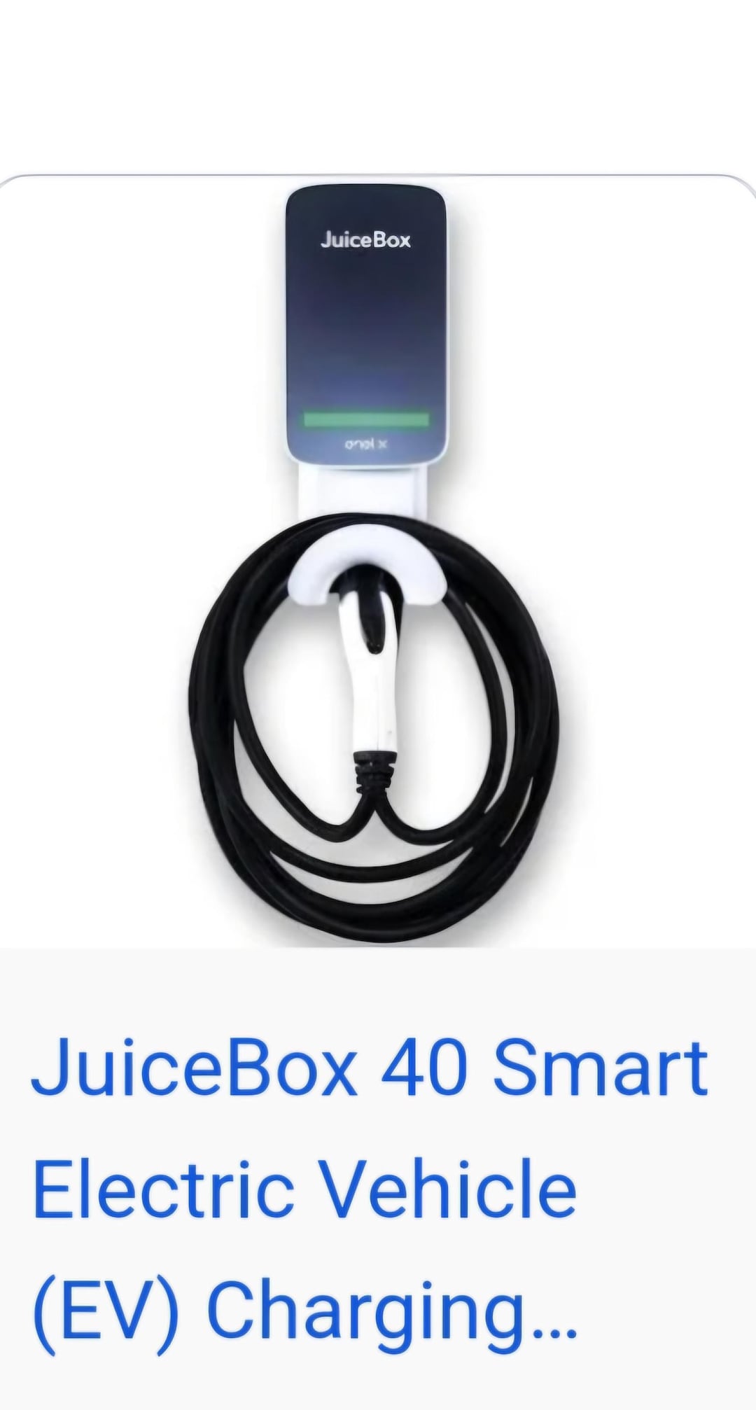 Juicebox 40 Amp. Home Charging Station. Electric Vehicle Car Charger ...