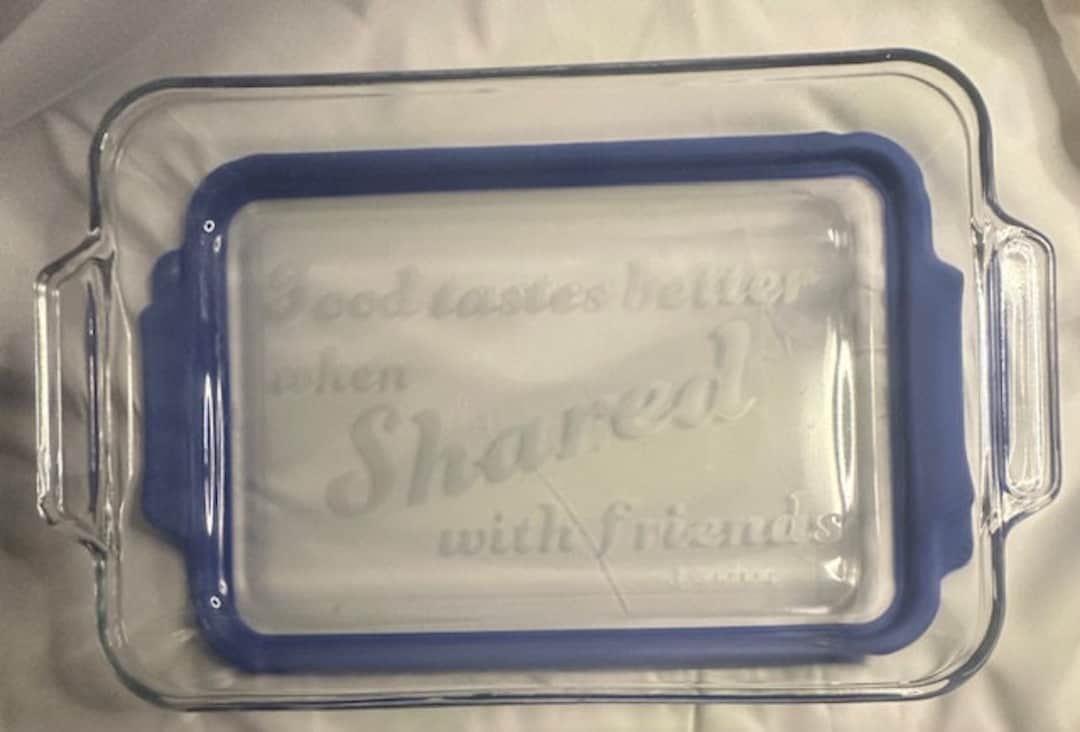 Custom Etched Anchor Hocking Baking Dish With Lid - 3qt, 9"x13" - "food ...