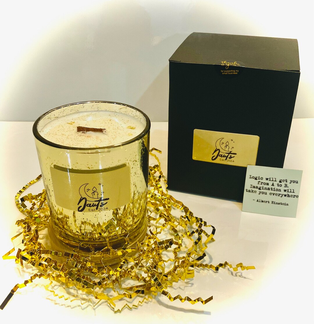 The Lodge- Gold Vessel, 100% Natural Soy Wax. 10 Oz - Etsy