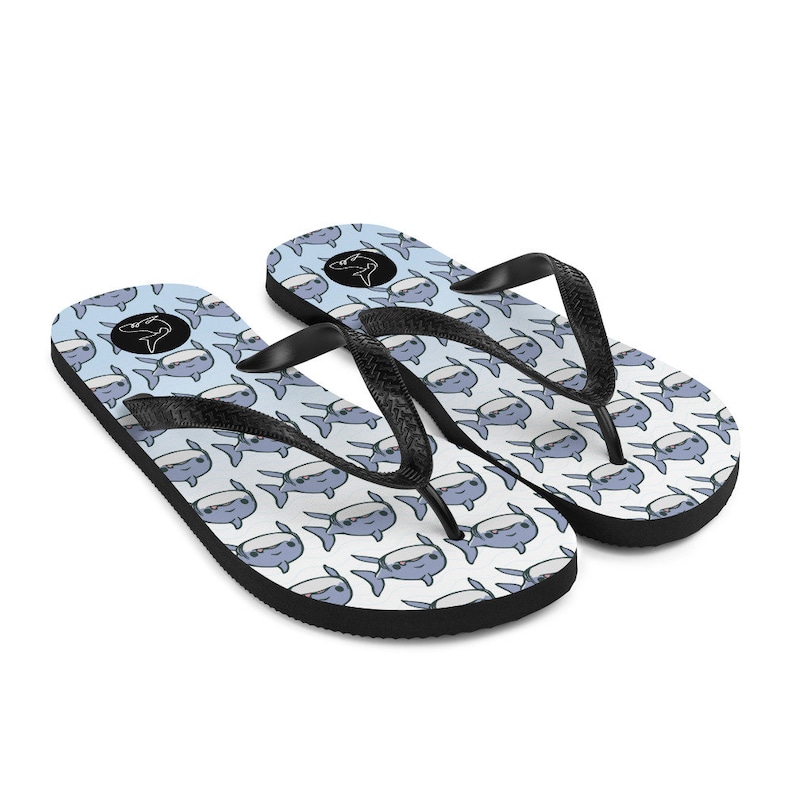 Cute Shark Flip-flops - Etsy
