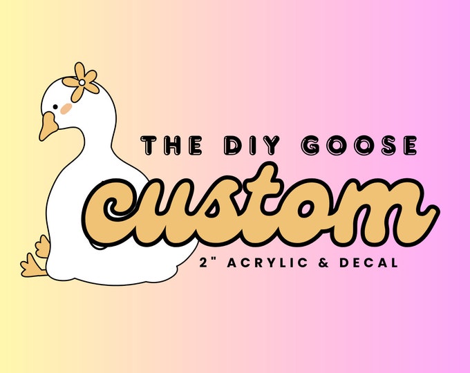 Custom 2" Acrylic and Matching Decal - Etsy