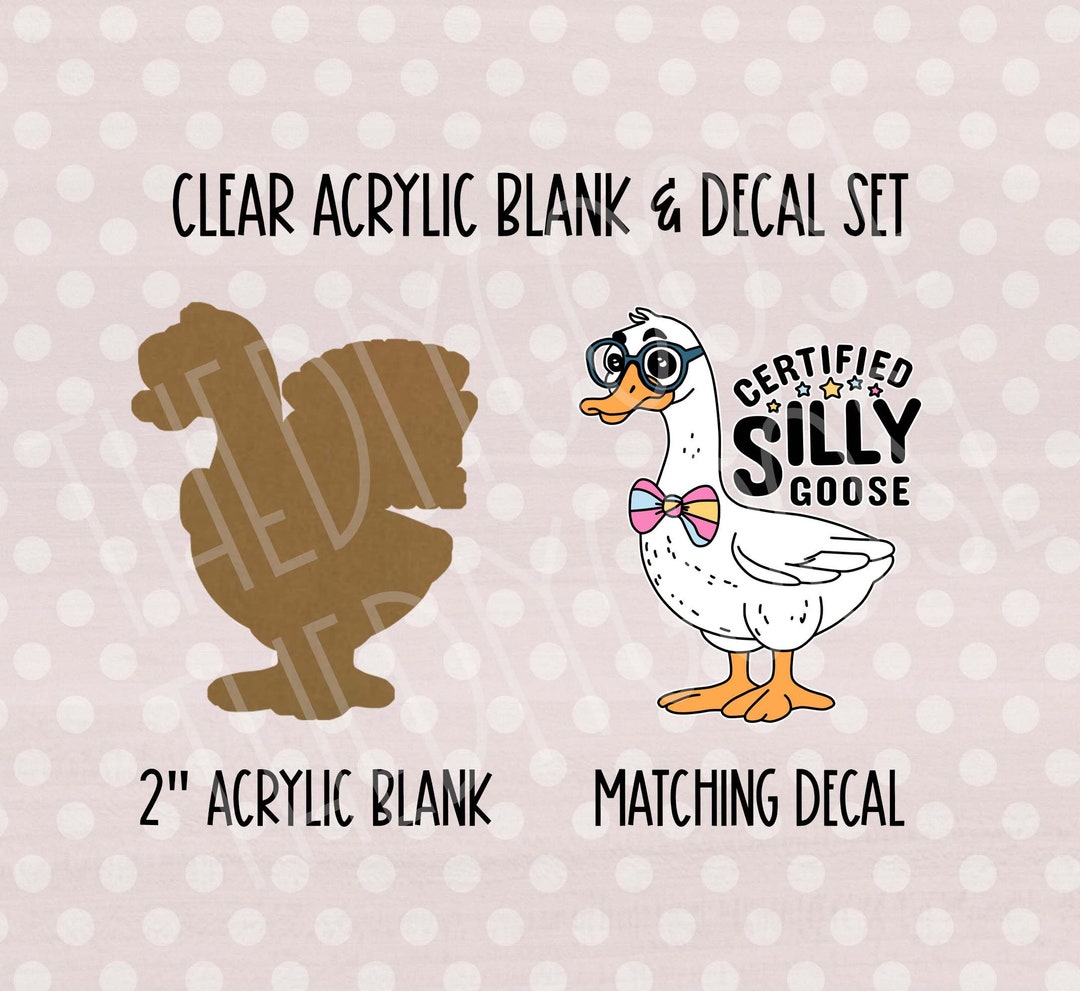 Goose Acrylic Blank and Decal Set - DIY Badge Reels - DIY Blanks ...