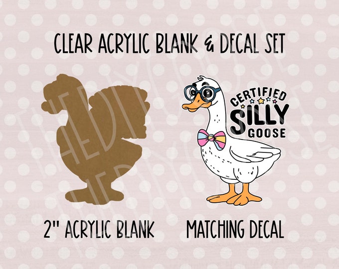 Goose Acrylic Blank and Decal Set - DIY Badge Reels - DIY Blanks ...