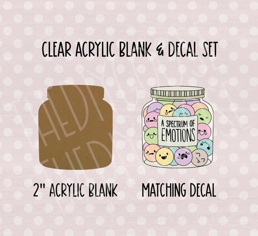 A Spectrum of Emotions Acrylic Blank and Decal Set DIY Badge Reel ...