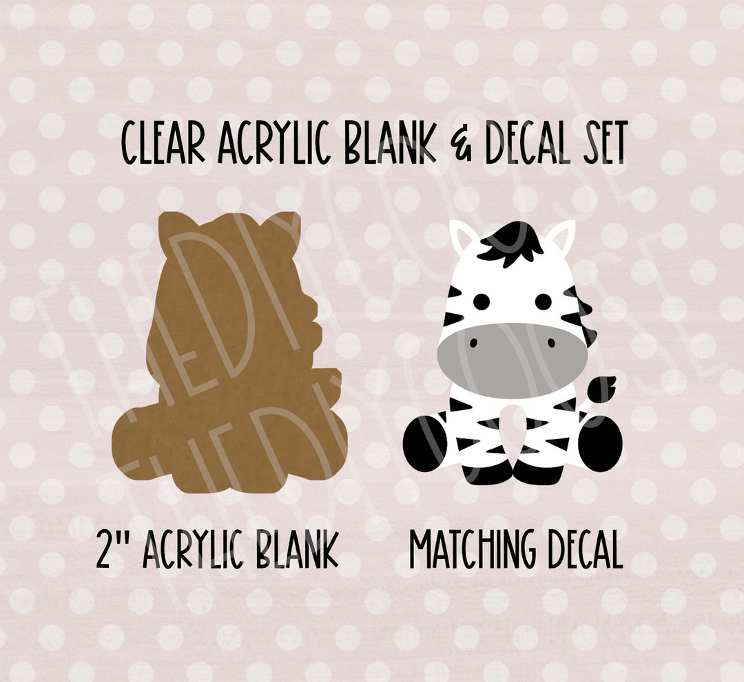 Zebra Acrylic Blank and Decal Set - DIY Badge Reel - DIY Zebra Blank ...
