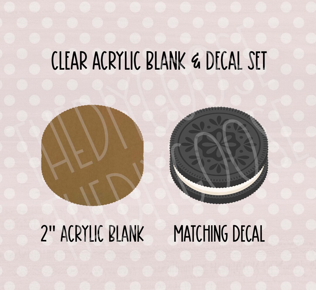 Chocolate Cookie Acrylic Blank and Decal Set - DIY Badge Reels - Cookie ...