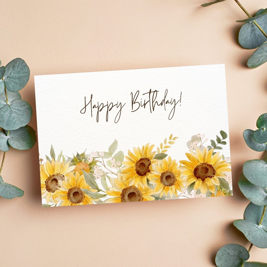 Printable Birthday Postcard Pack – 8 Delightful Floral Designs [instant ...