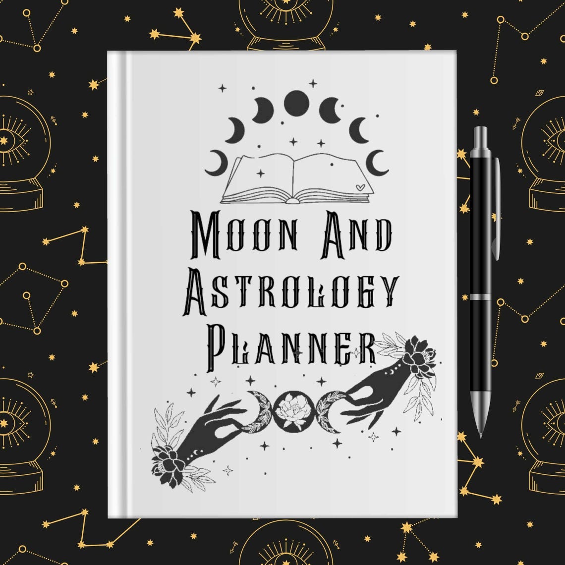 Moon Phase Planner Bundle 120-page Editable PDF With Lunar Calendar ...