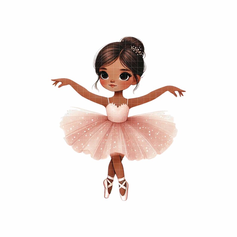 Ballerina Bundle Clipart PNG - Ballet Dance Clip Art for Nursery Wall ...