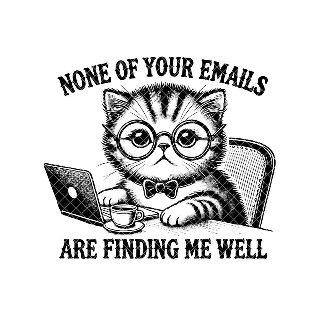 Sassy Cat Laptop Clipart - “none of Your Emails Are Finding Me Well ...