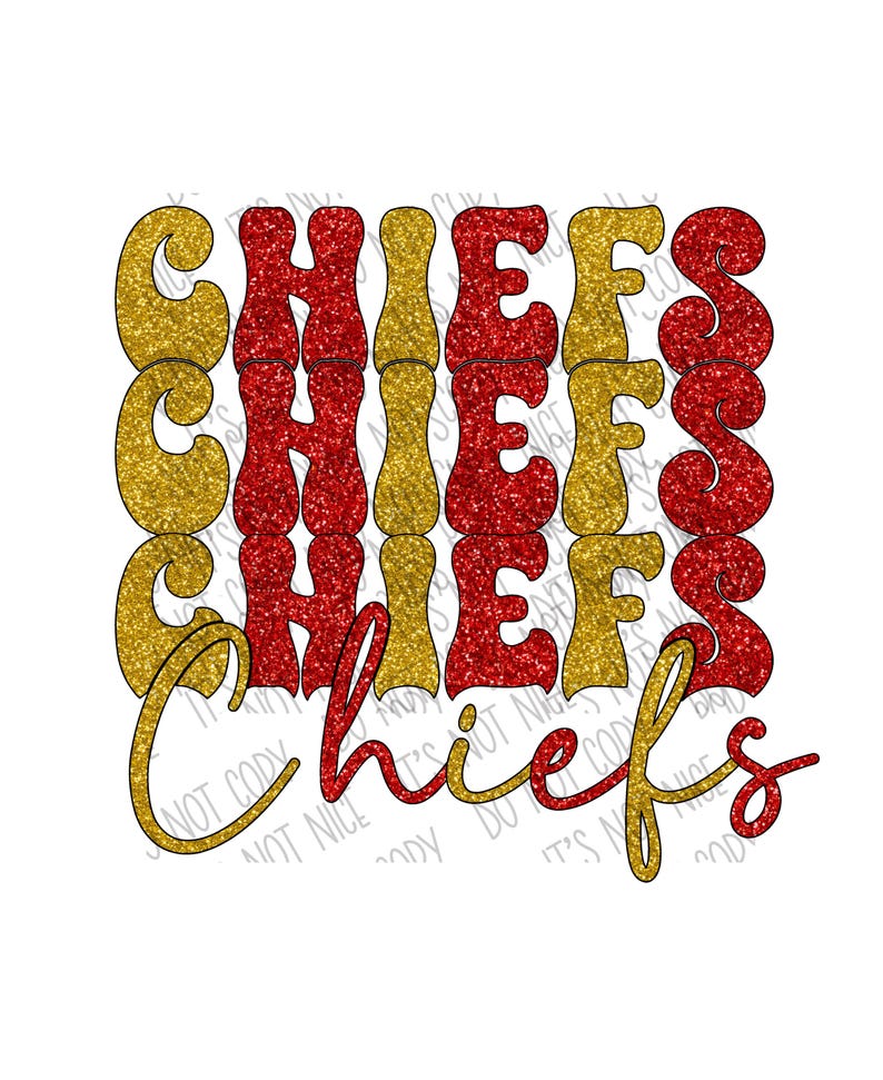 Glitter KC Chiefs Super Bowl PNG File: Sublimation Design (300DPI) - Etsy