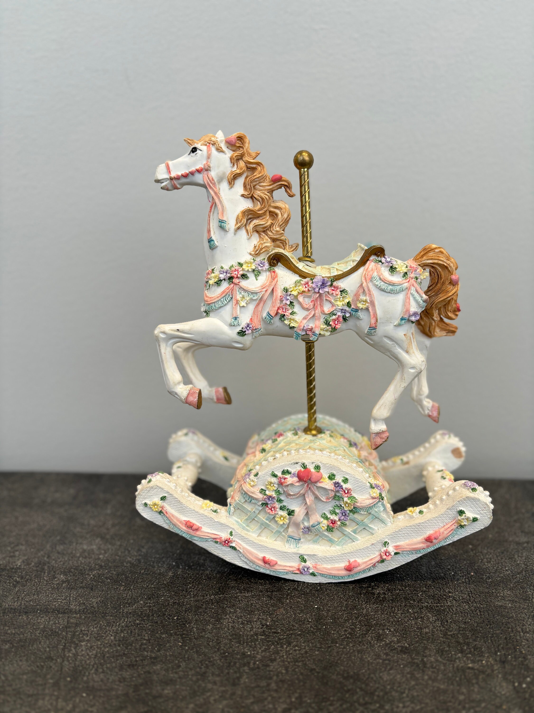 Westland Carousel Vintage Musical Wind up Rocking Horse - Etsy