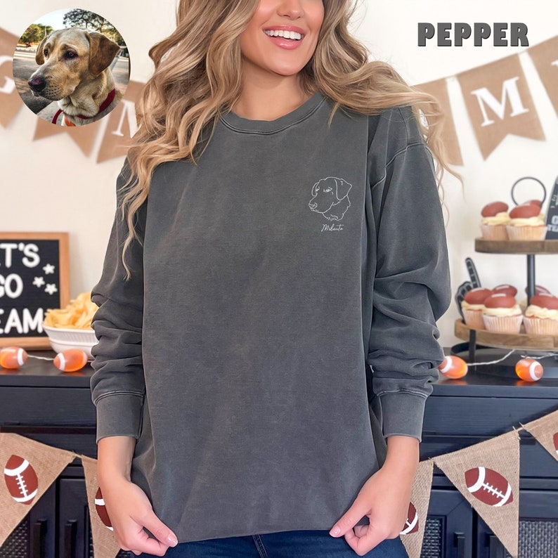 Embroidered Custom Pet Sweatshirt, Custom Dog Sweater, Personalized Dog ...